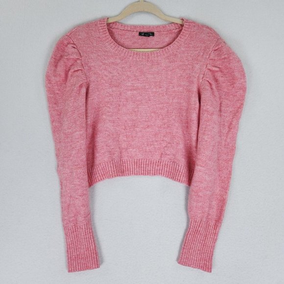 wild fable | Sweaters | Wild Fable Sweater Large Pink Cropped Puff ...
